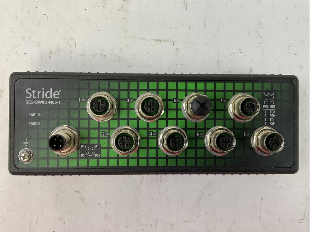 STRIDE SE2-SW8U-N65-T ETHERNET SWITCH 8-PORT HW REV V1.00 12-48VDC 18 ...