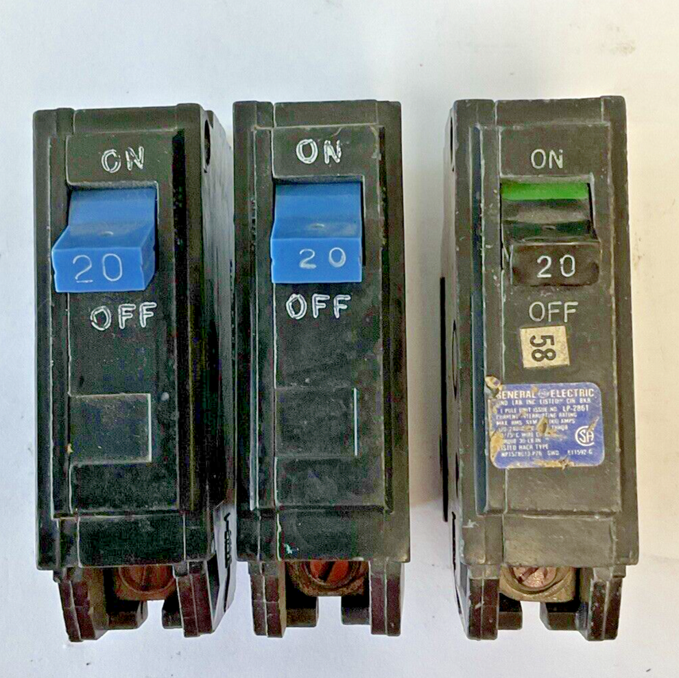 GE THQL1120 CIRCUIT BREAKER 20A TYPE THQL 120/240VAC ***LOTOF3 ...